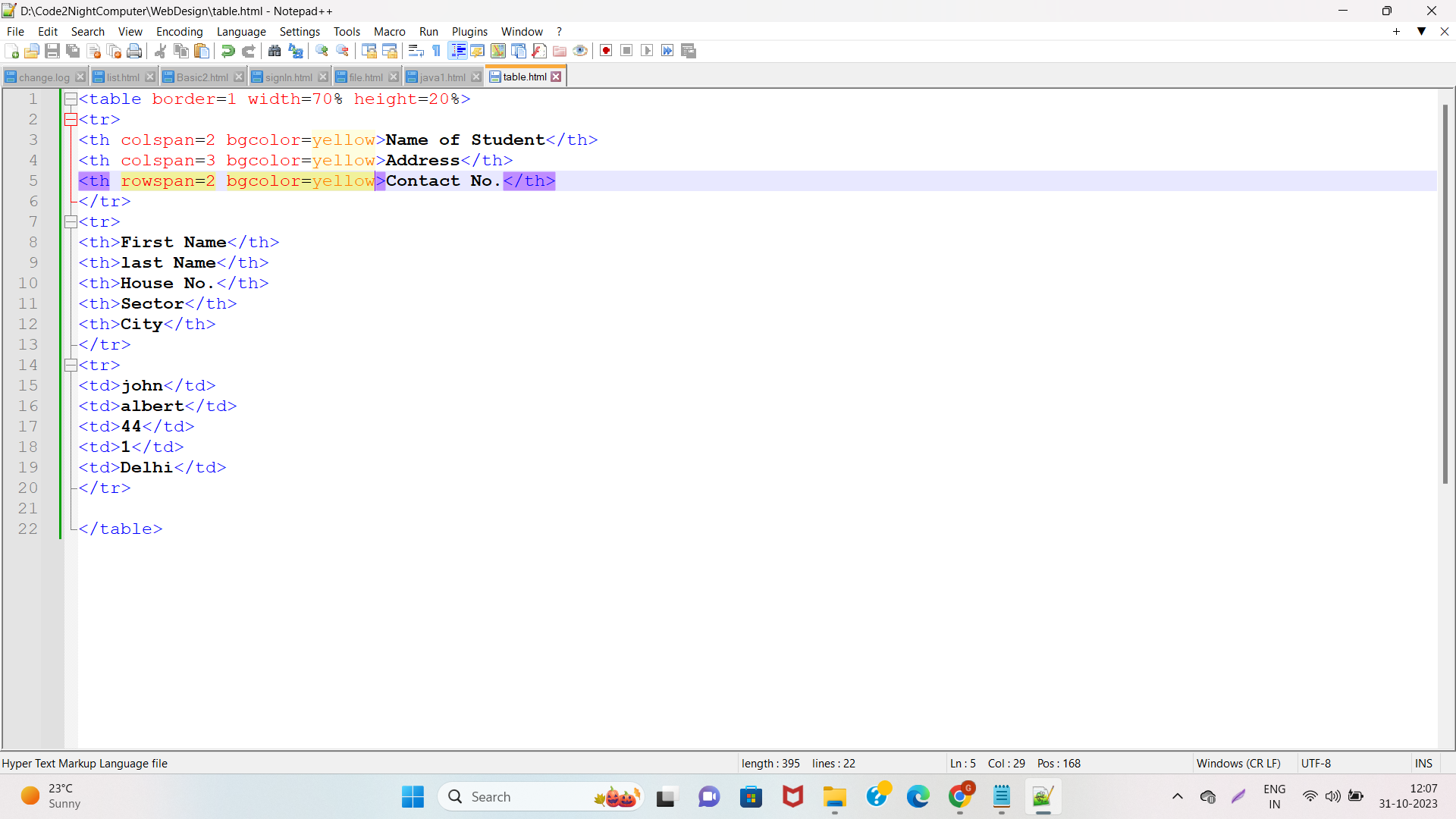 Assignment To Merge Column And Rows In a table | Code2night.com