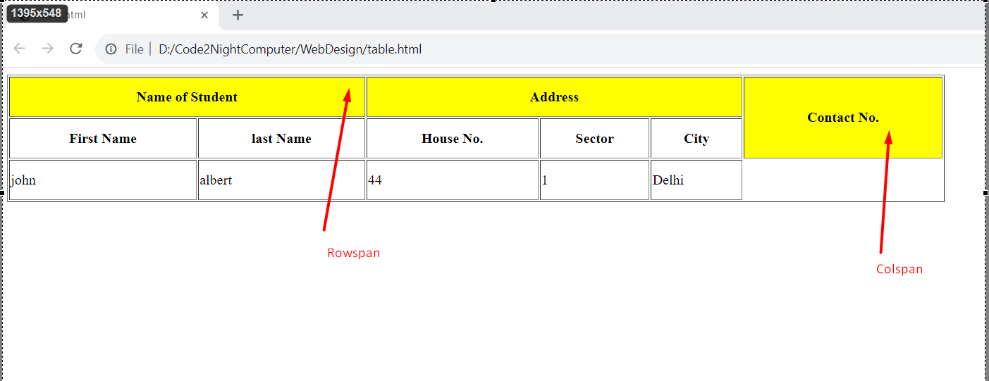 Assignment To Merge Column And Rows In a table | Code2night.com
